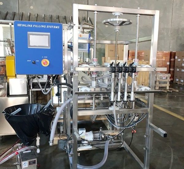 *SOLD* Liquid Filling Line S/S Inline Filler, Capper & Labeler | GPI ...